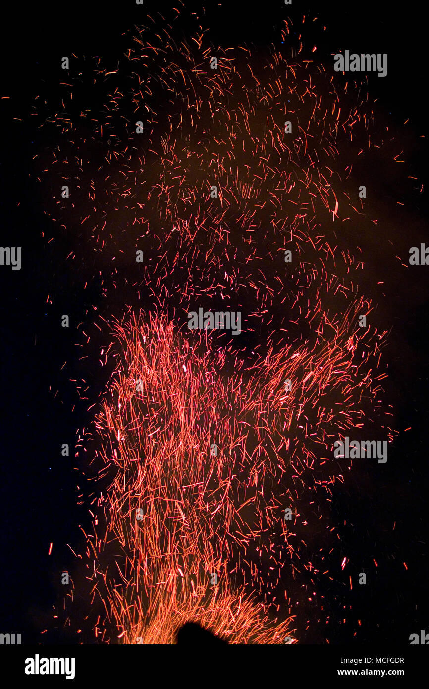 Cinders in dark sky from hi-res stock photography and images - Alamy