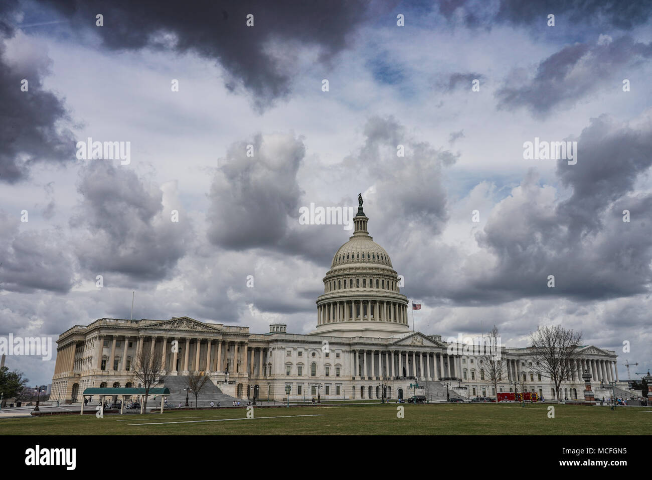 The US Congress building in Washington DC in the United States. From a ...