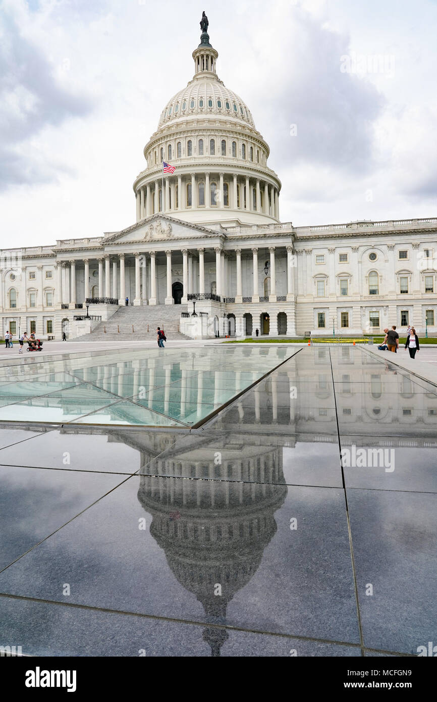 The US Congress building in Washington DC in the United States. From a ...