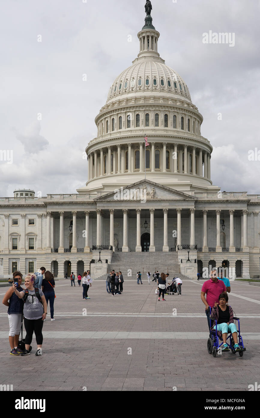 The US Congress building in Washington DC in the United States. From a ...