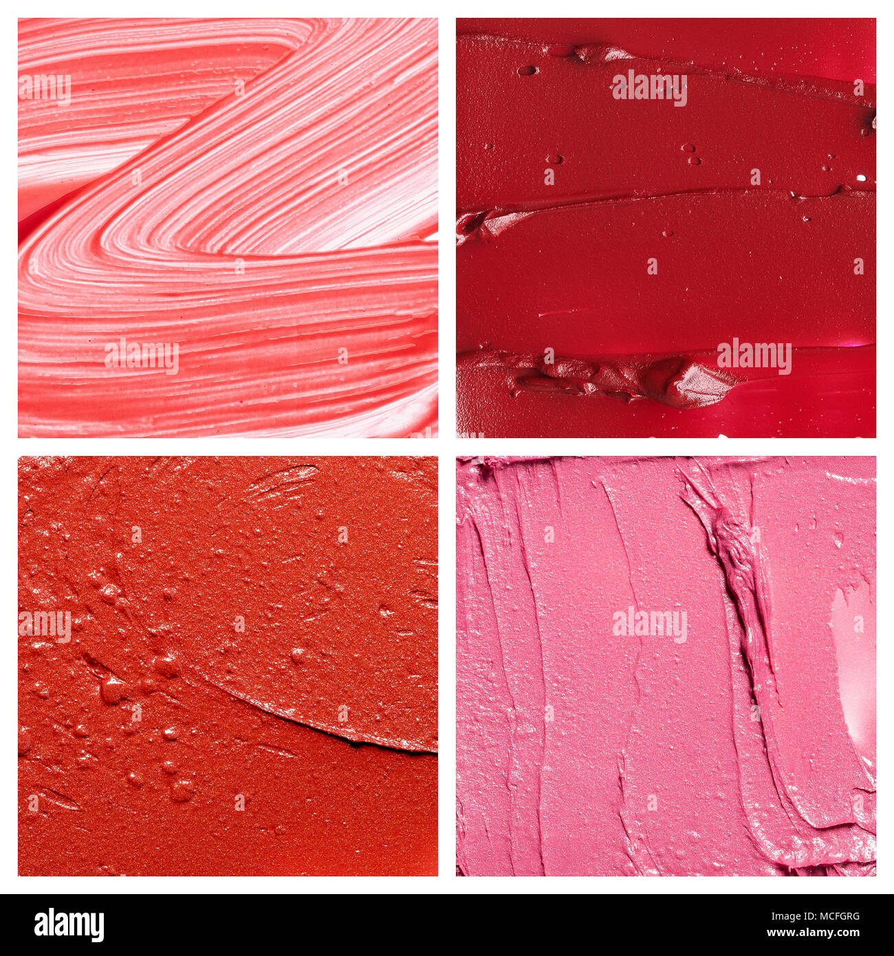 Exclusive textures of cosmetic products on white background Stock Photo ...