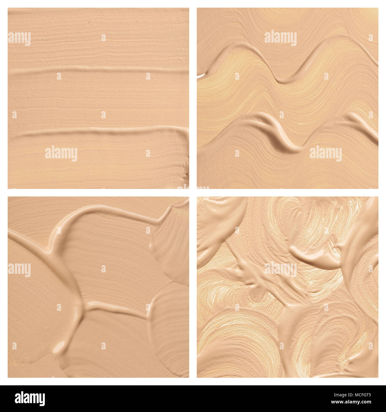 Exclusive textures of cosmetic products on white background Stock Photo ...