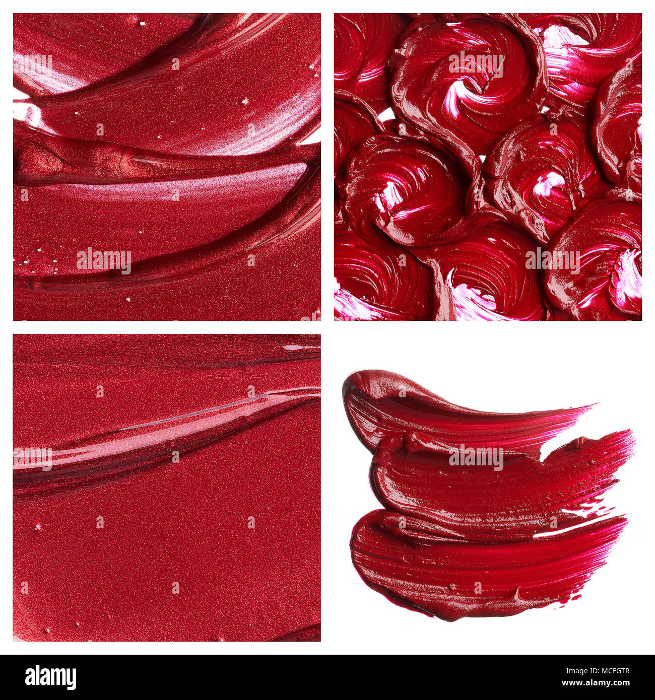 Exclusive textures of cosmetic products on white background Stock Photo ...