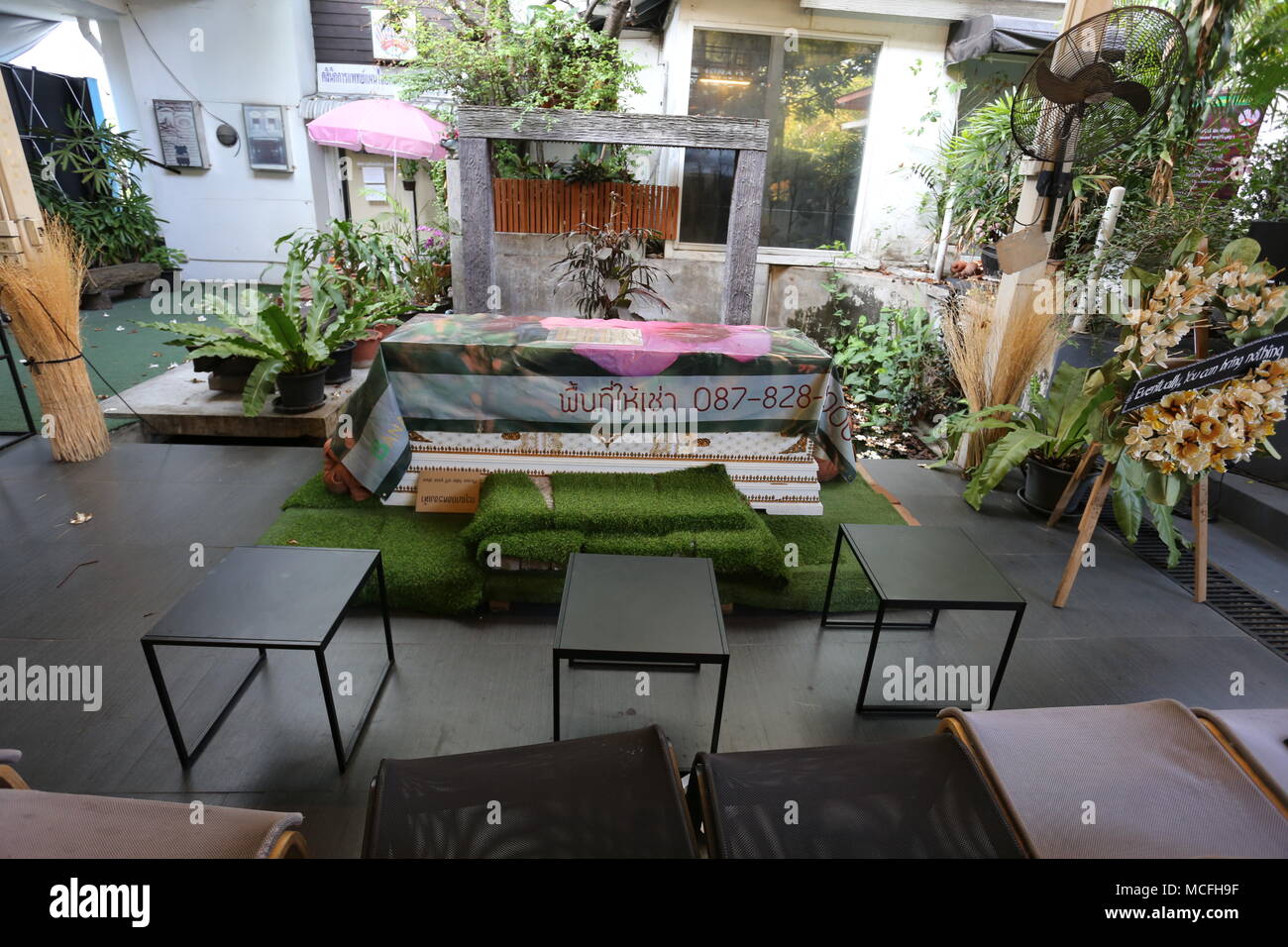 Kid-Mai Death Cafe in Bangkok, Thailand, is a place where guests can ...