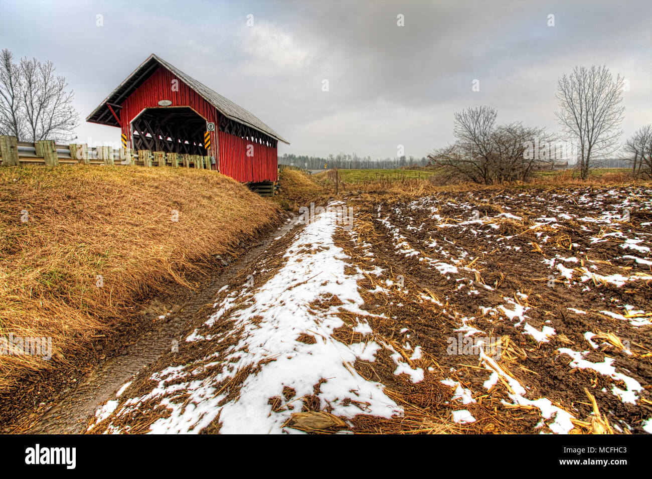 The Guthrie Covered Bridge in Quebec Stock Photo - Alamy