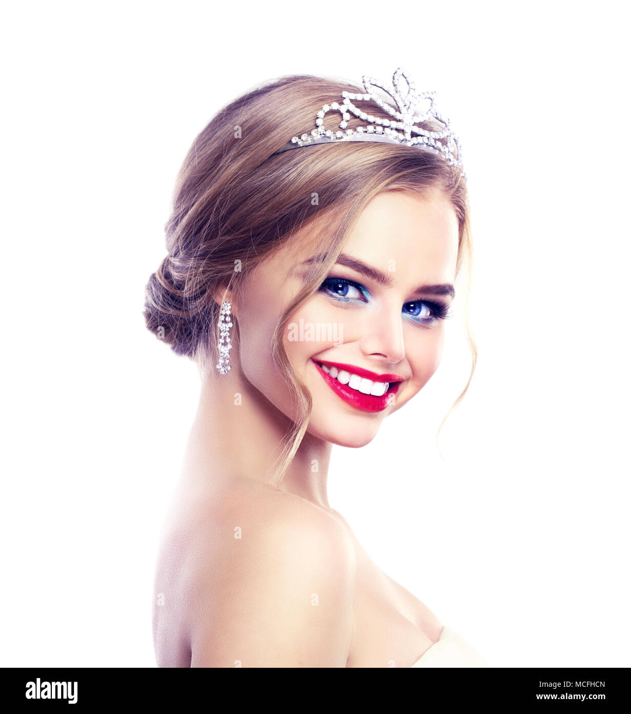 Beatuful young woman with european face. Beauty portrait Stock Photo ...