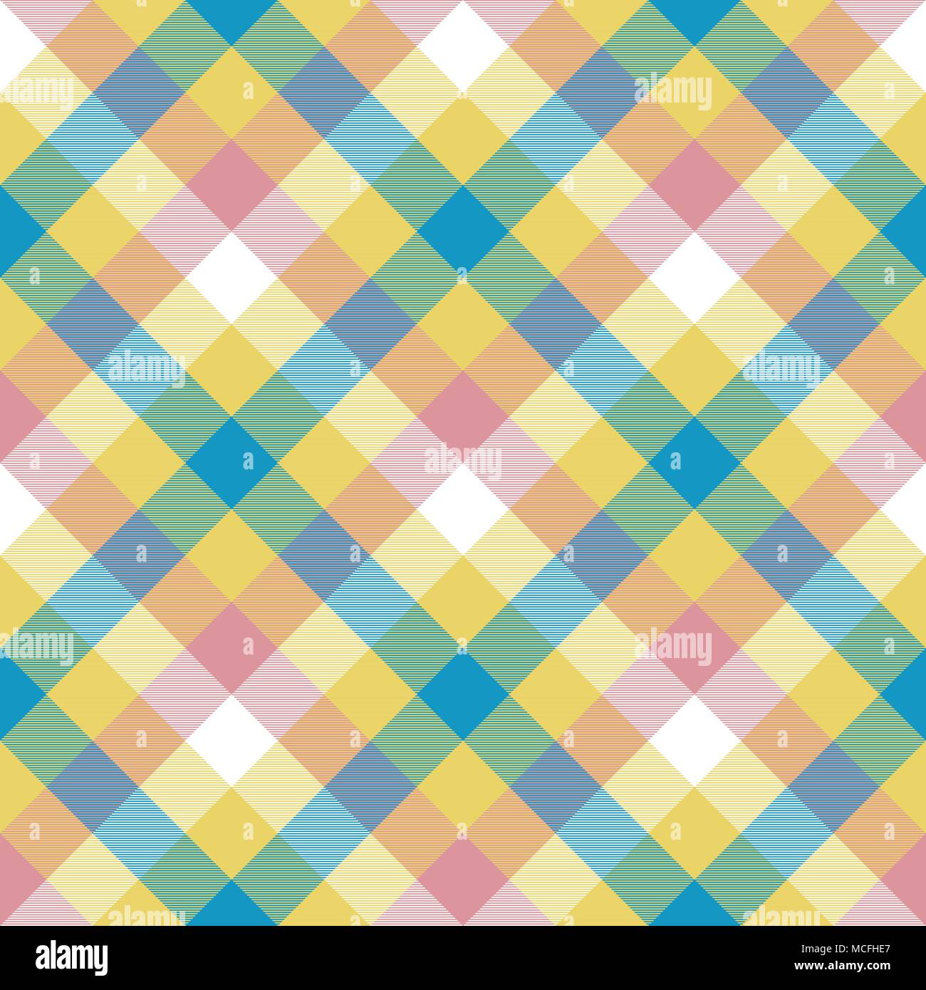 Colored check plaid seamless pattern. Vector illustration Stock Vector ...