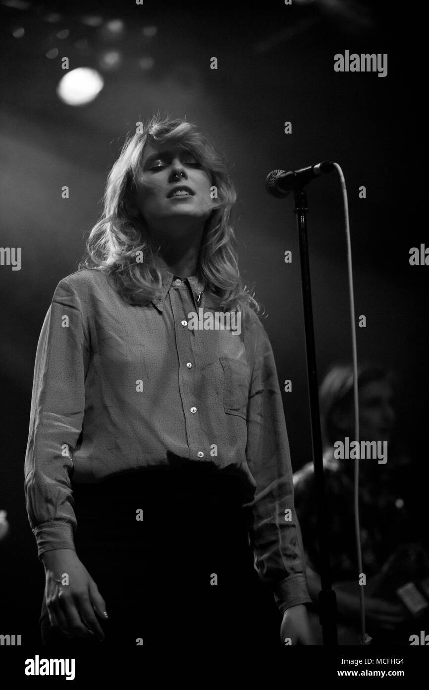 Nabi Sue, lead singer of Hamilton rock band Ellevator, performing at ...