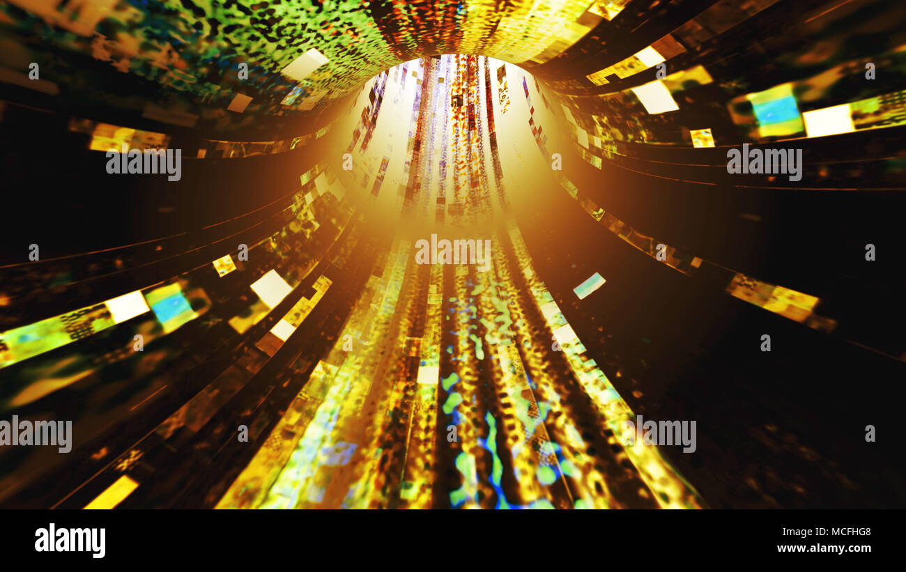 Conceptual futuristic technology digital light abstraction. High ...