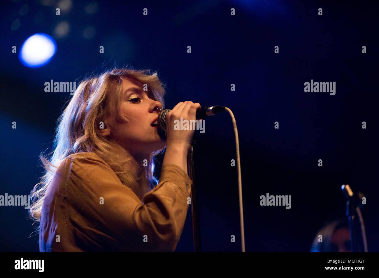 Nabi Sue, lead singer of Hamilton rock band Ellevator, performing at ...