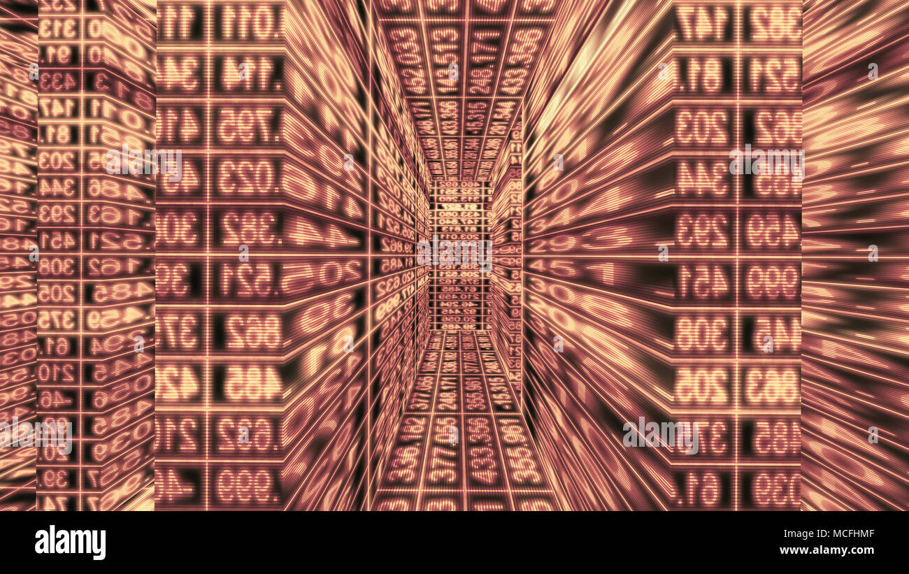 Futuristic digital technology data ticker abstraction. High resolution ...