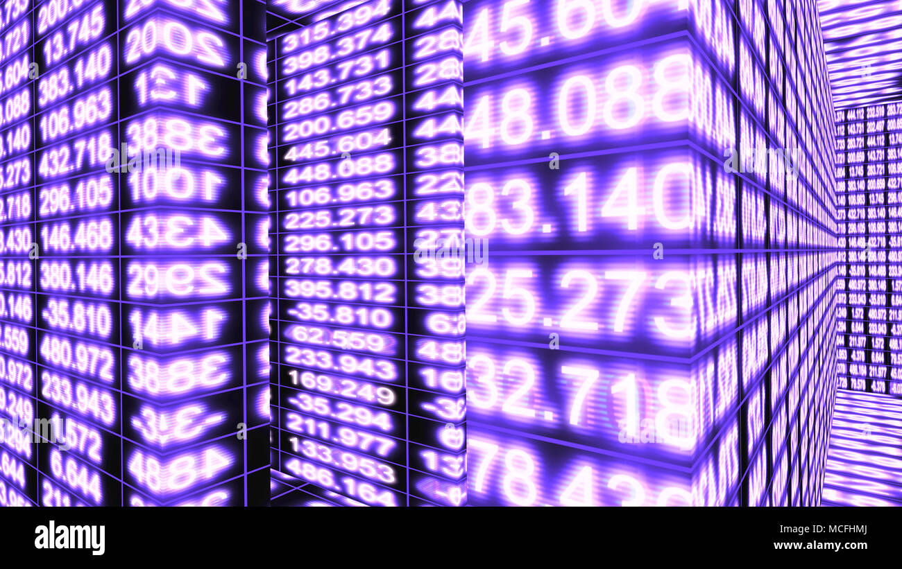 Futuristic digital technology data ticker abstraction. High resolution ...