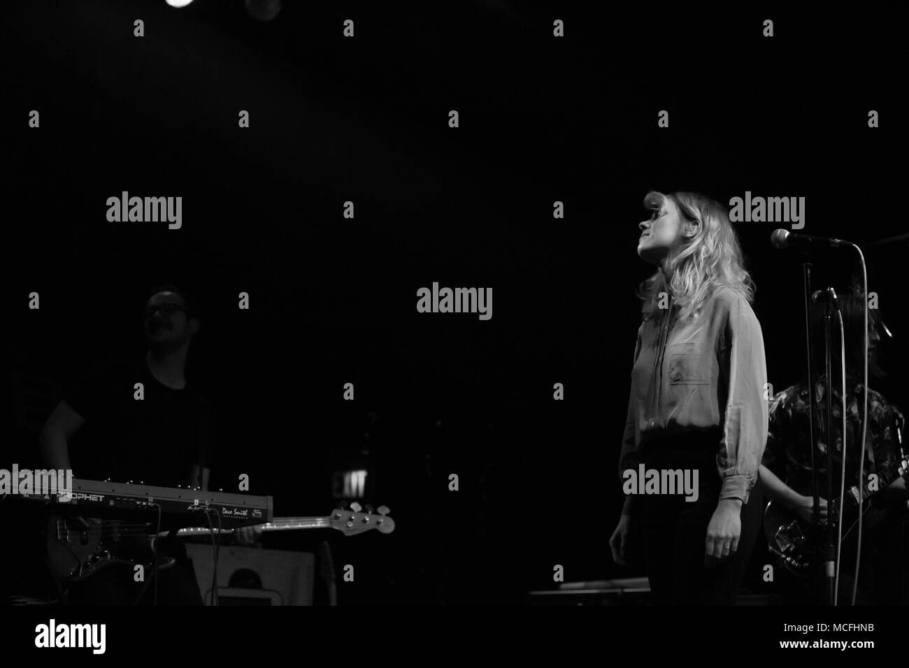 Nabi Sue, lead singer of Hamilton rock band Ellevator, performing at ...