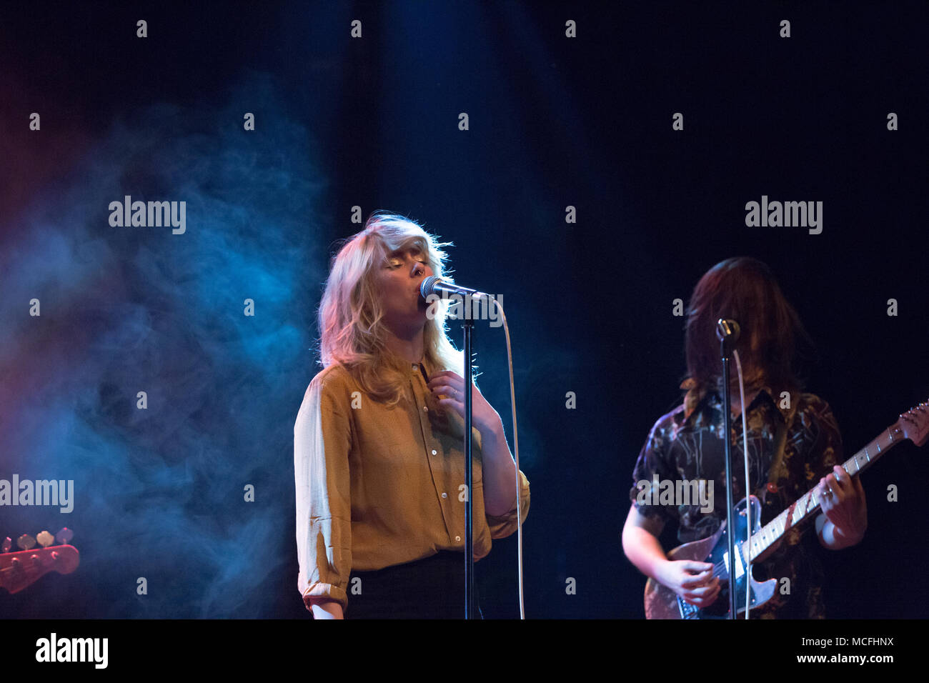 Nabi Sue, lead singer of Hamilton rock band Ellevator, performing at ...