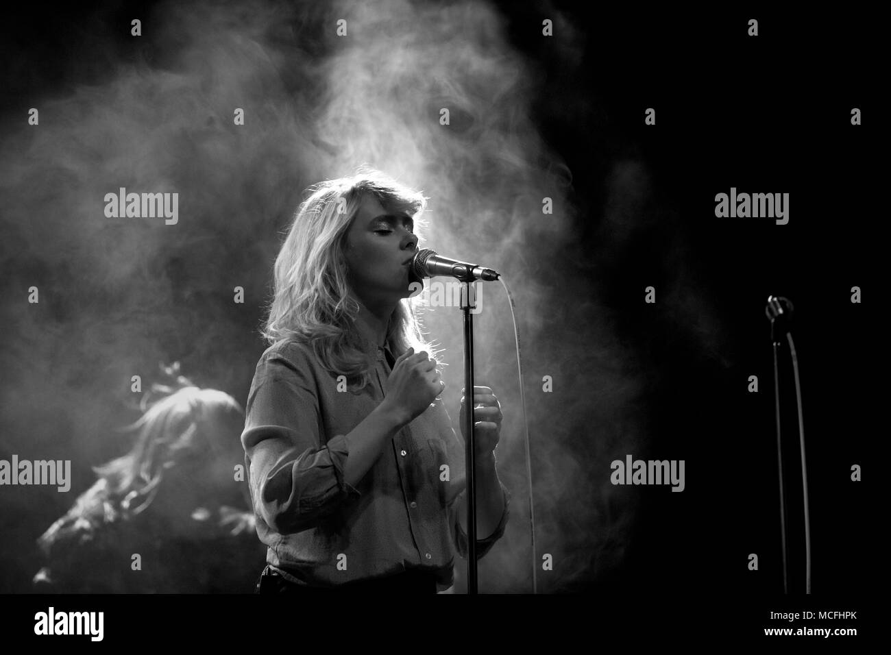 Nabi Sue, lead singer of Hamilton rock band Ellevator, performing at ...