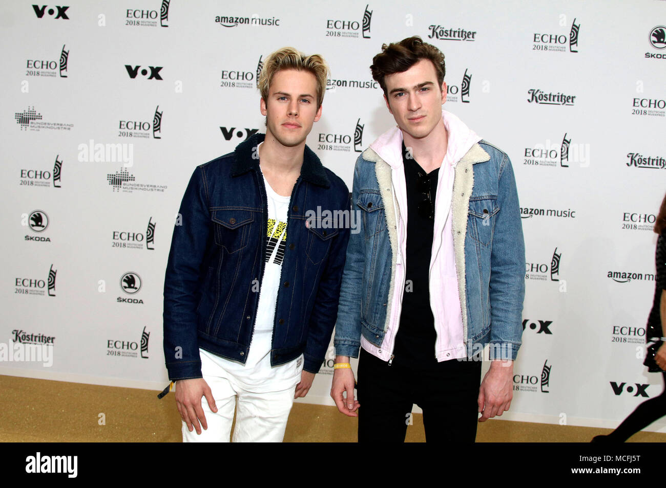 Ofenbach attend the 27th Echo Award 2018 at Messe Berlin on April 12 ...