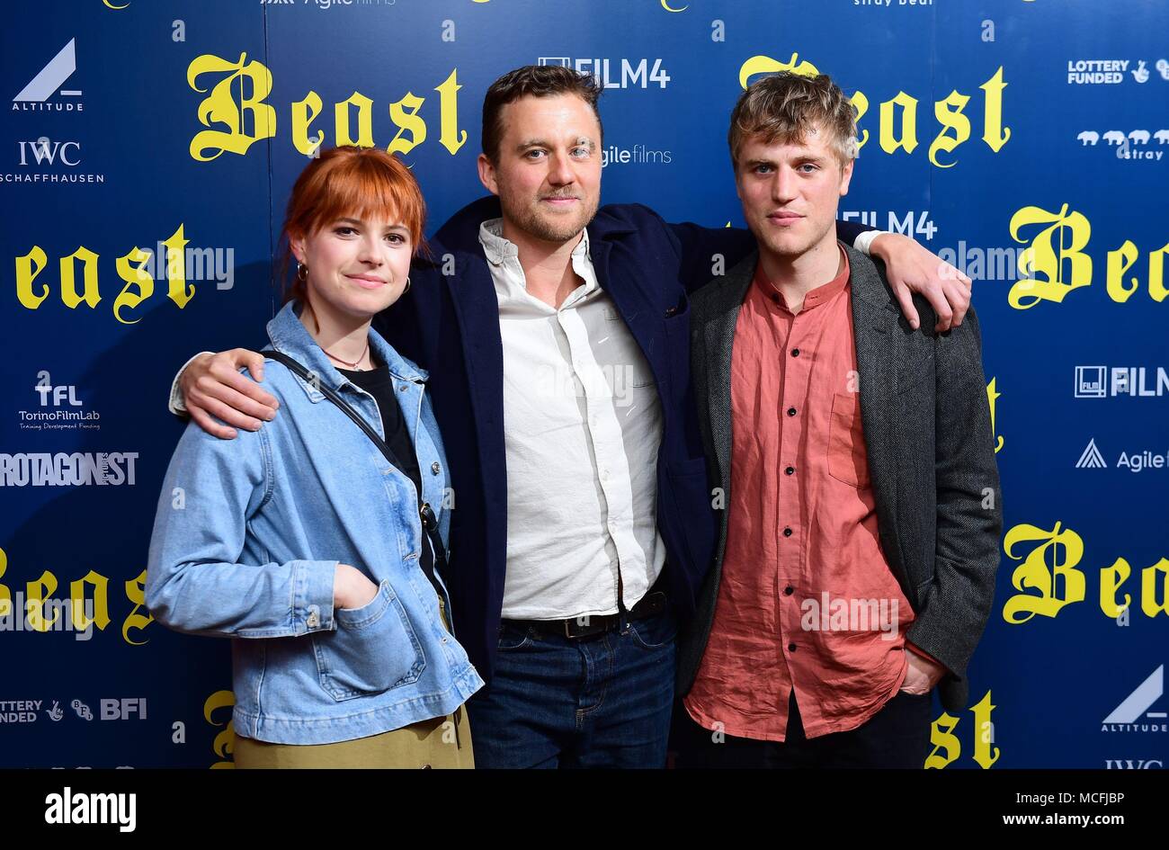Jessie Buckley, Michael Pearce and Johnny Flynn attending a screening ...