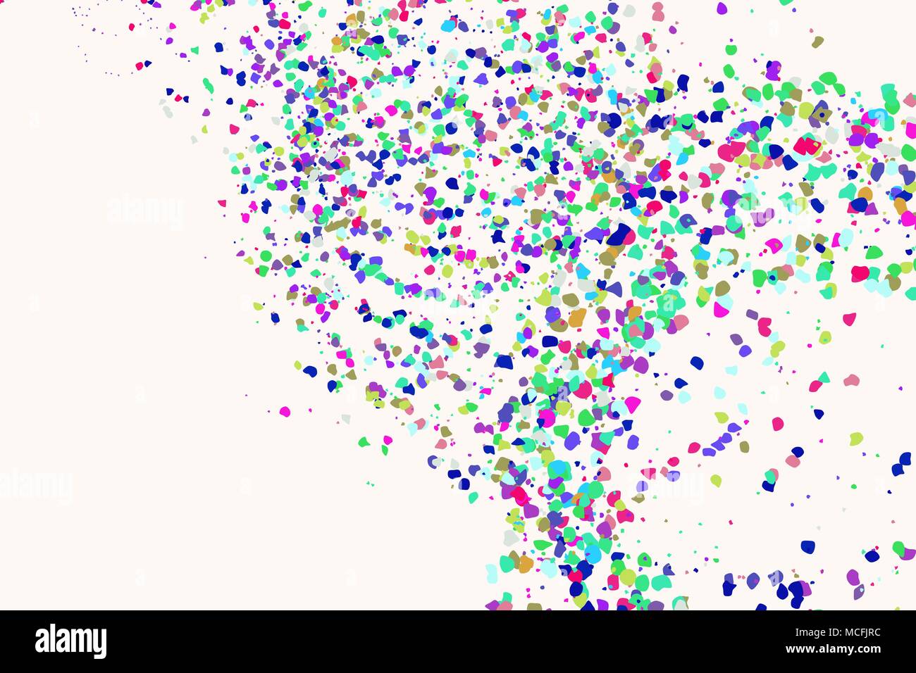 Color Abstract Motion Particle Or Random Pattern Generative Art Background Vector Illustration 