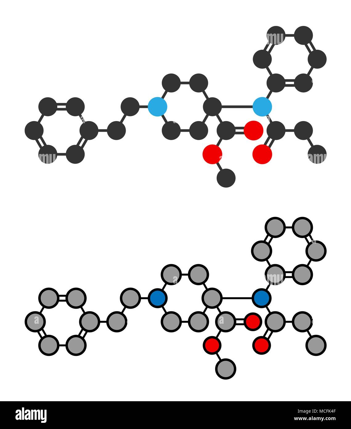 Molecular model synthetic opioid Stock Vector Images - Alamy