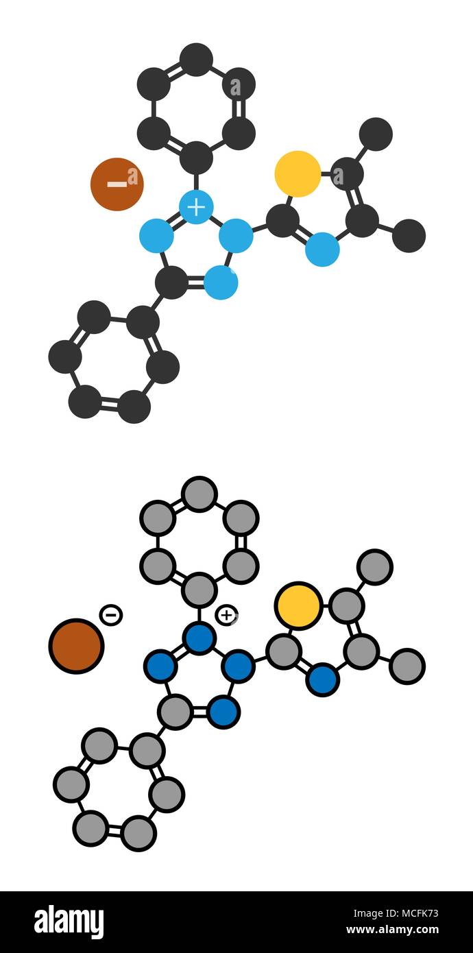 MTT yellow tetrazole dye molecule. Used in MTT assay, used to measure ...