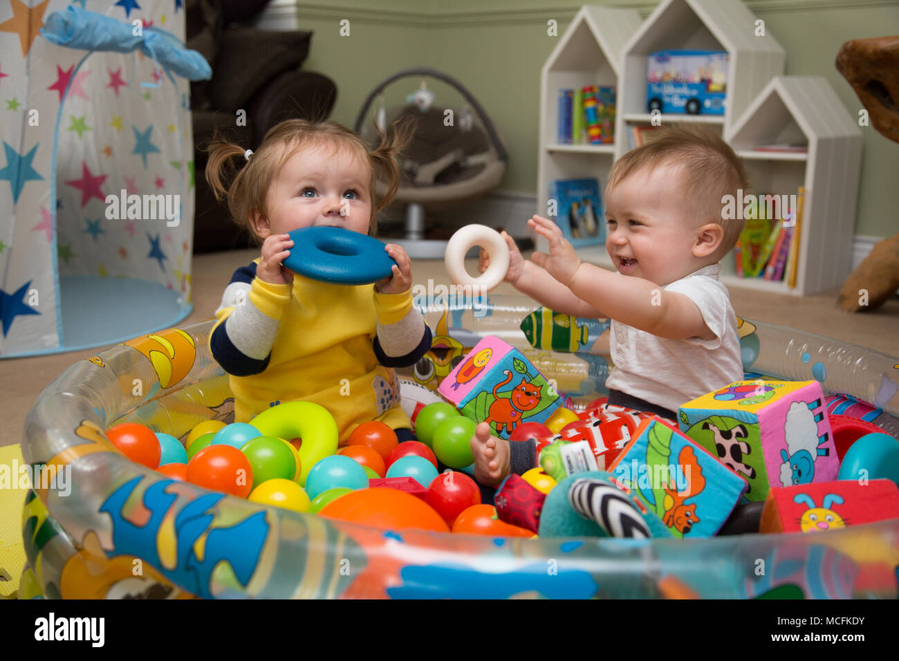 Twins toddlers children brother sisters hi-res stock photography and ...