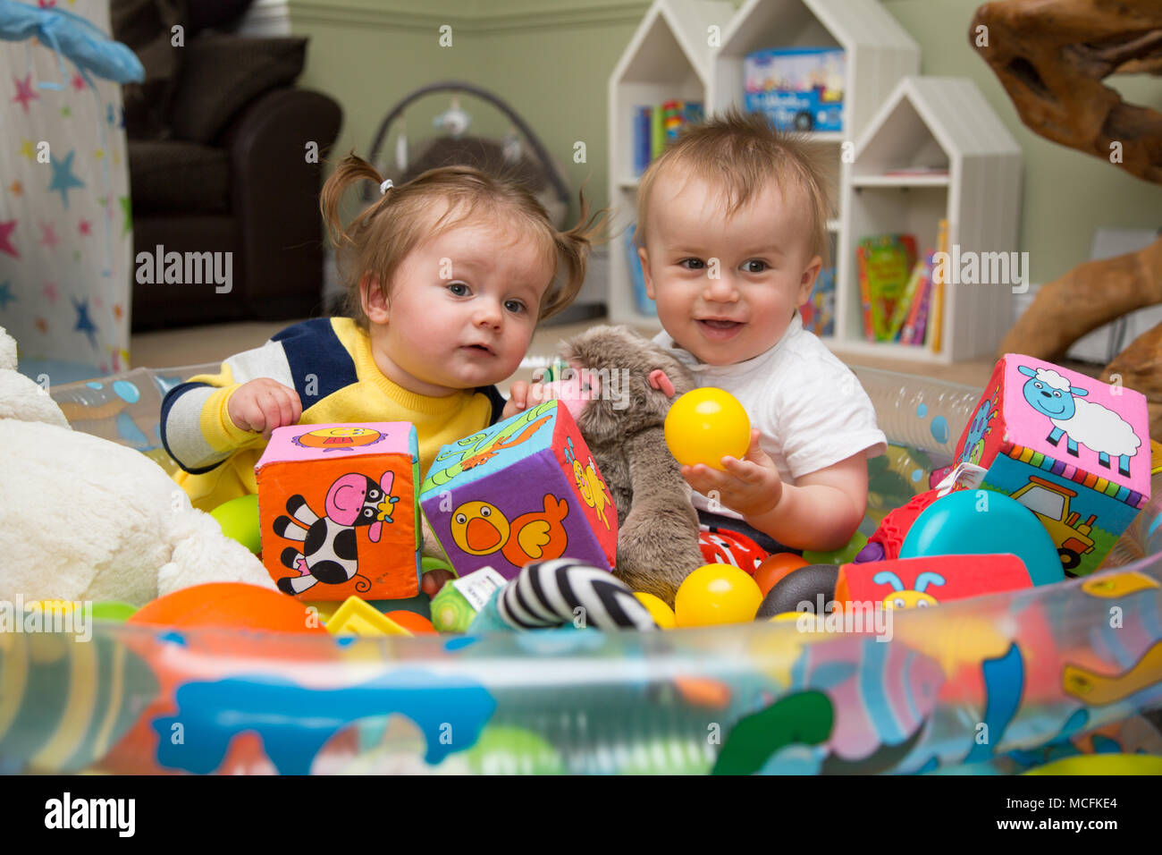 Twins toddlers children brother sisters hi-res stock photography and ...