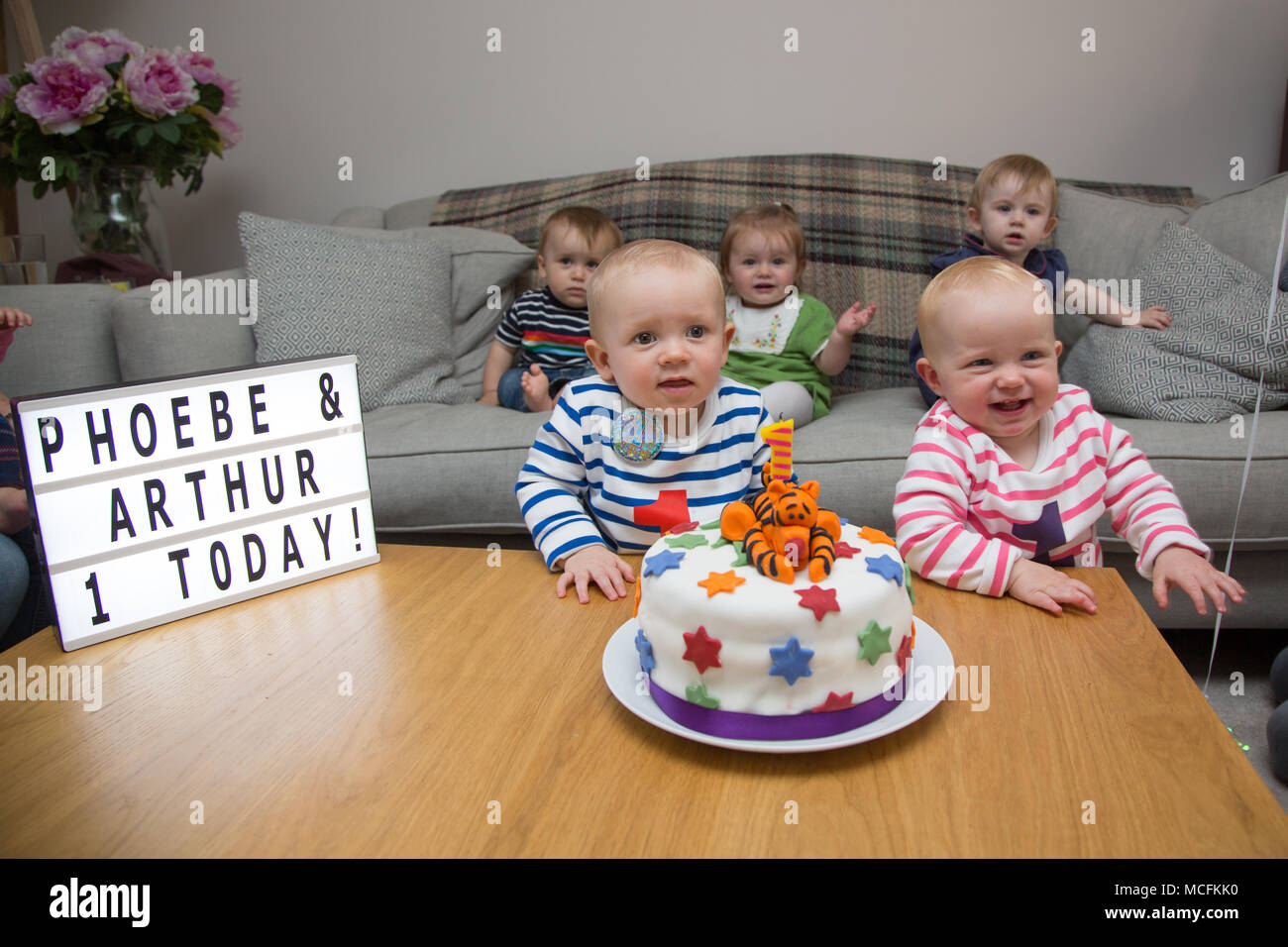 Baby's 1st birthday party Stock Photo - Alamy