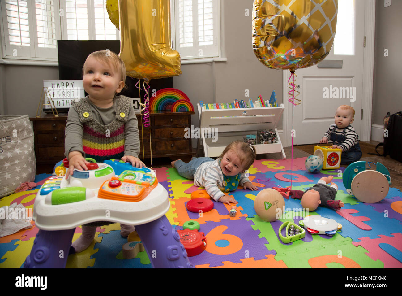 Baby's 1st birthday party Stock Photo - Alamy