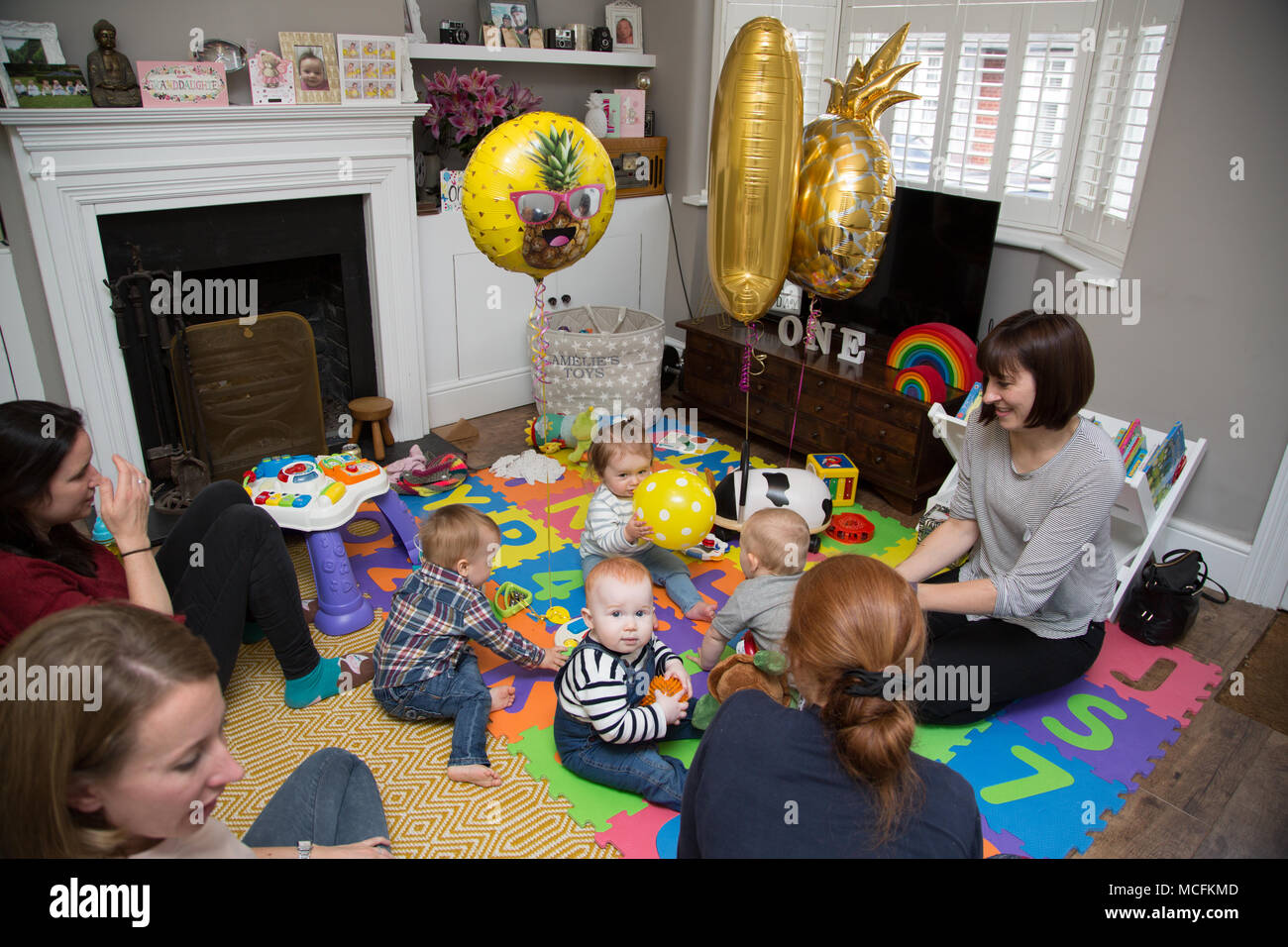 Baby's 1st birthday party Stock Photo - Alamy