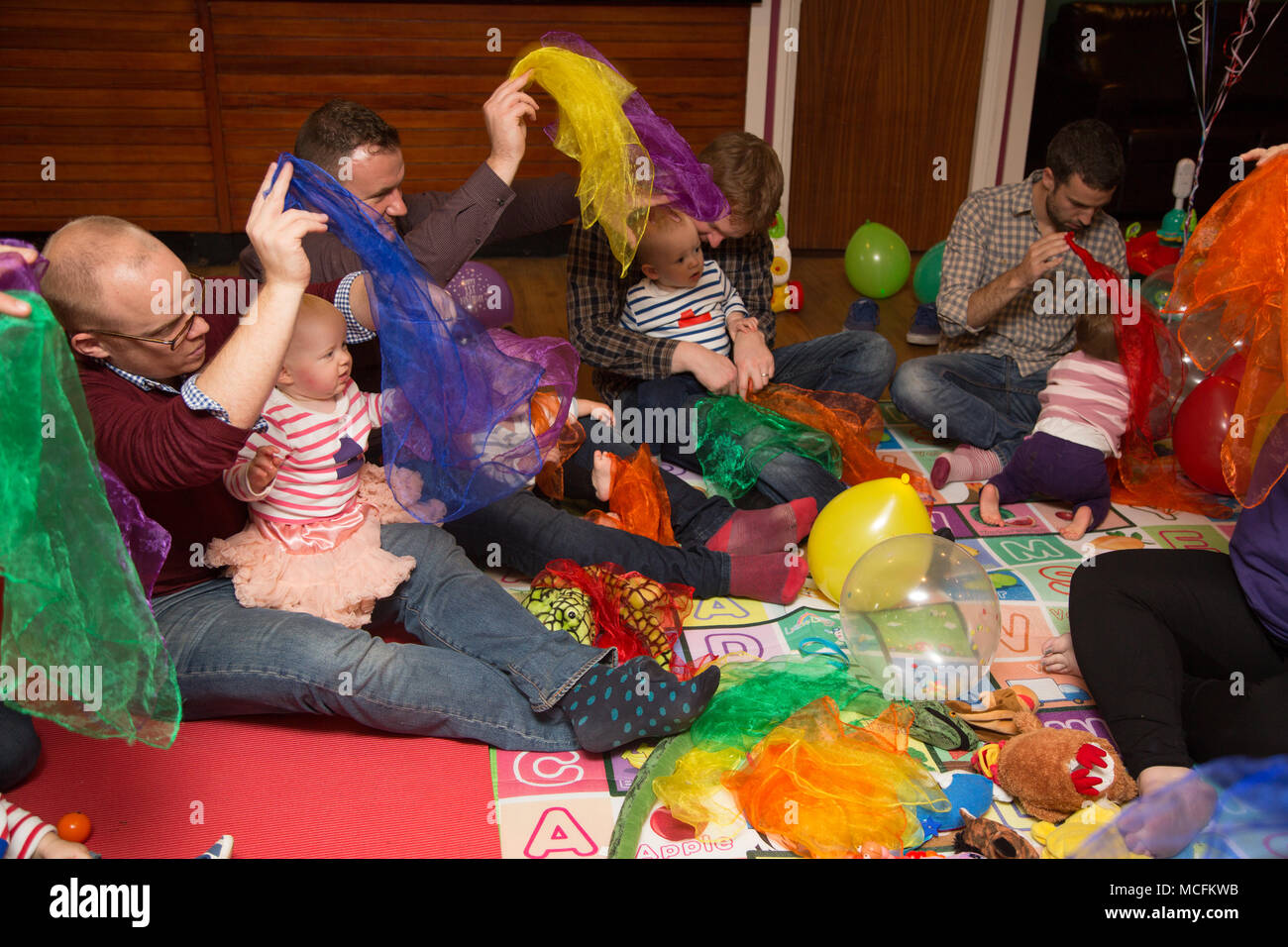 Father & Baby Group Stock Photo - Alamy