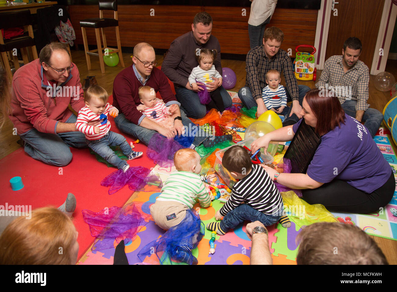 Father & Baby Group Stock Photo - Alamy