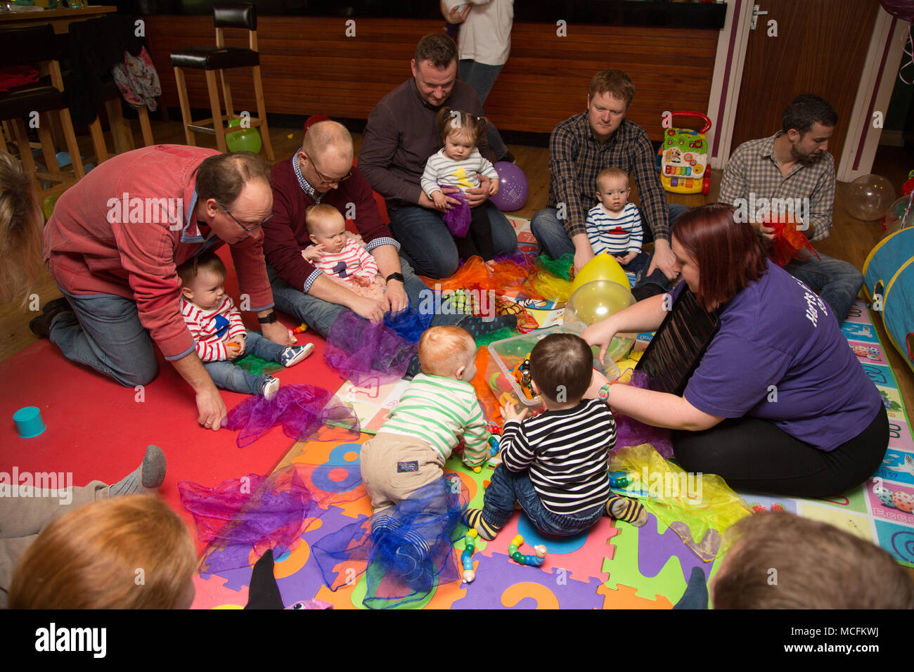 Father & Baby Group Stock Photo - Alamy