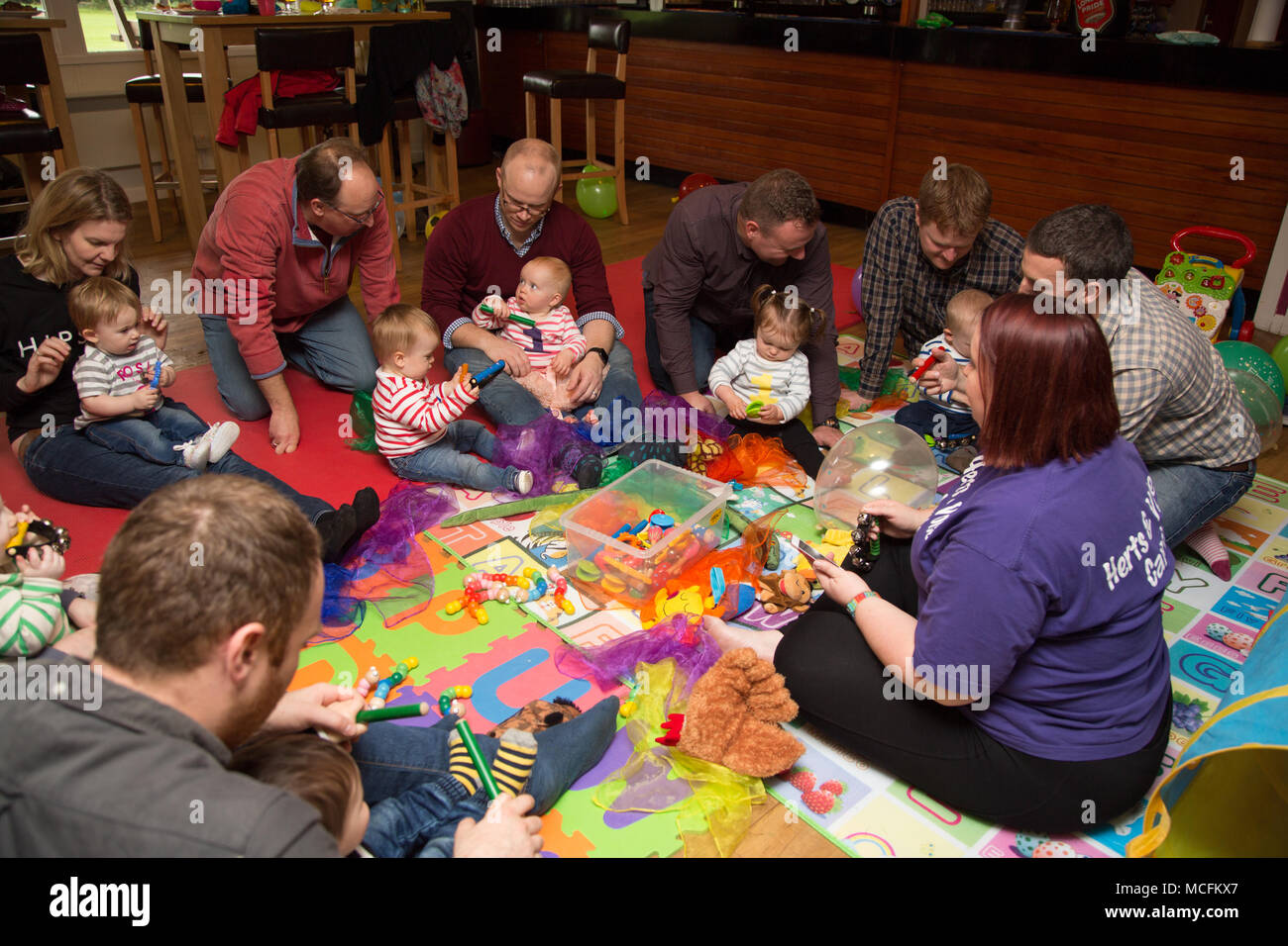 Father & Baby Group Stock Photo - Alamy