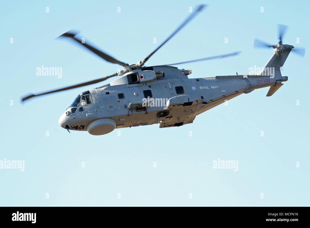 Merlin crowsnest helicopter hi-res stock photography and images - Alamy