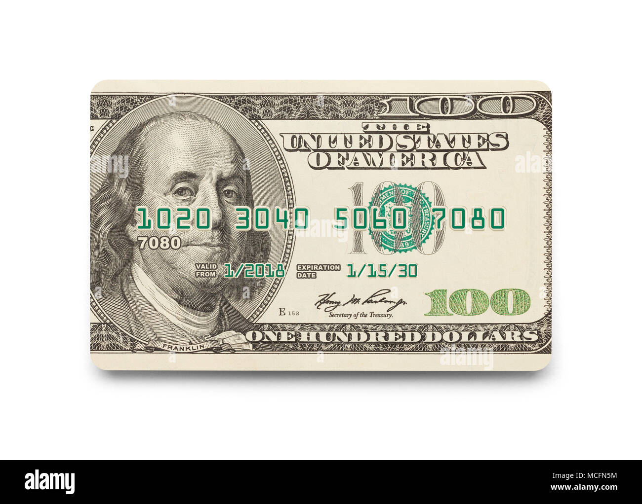 Money Credit Card Isolated on White Background Stock Photo - Alamy