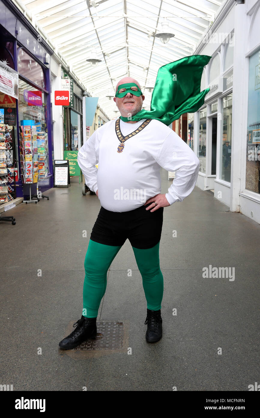 Bognor Regis Town Mayor pictured dressed up as a Superhero in a charity ...