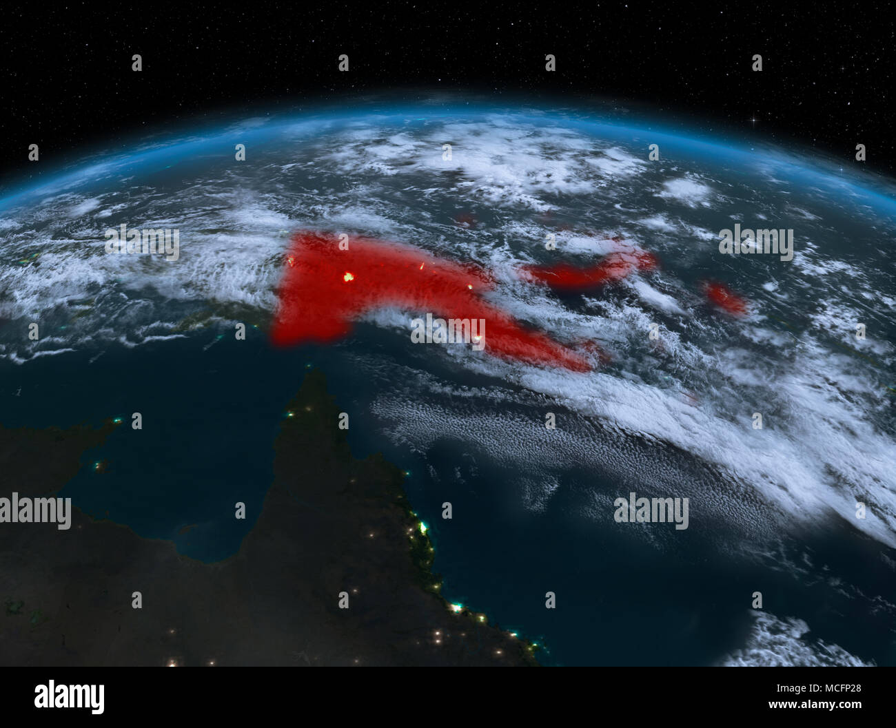 Satellite view papua new guinea country hi-res stock photography and ...