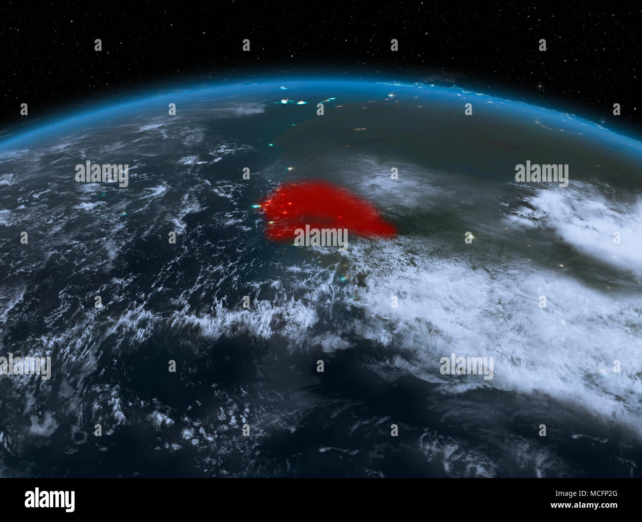Satellite image of senegal hi-res stock photography and images - Alamy