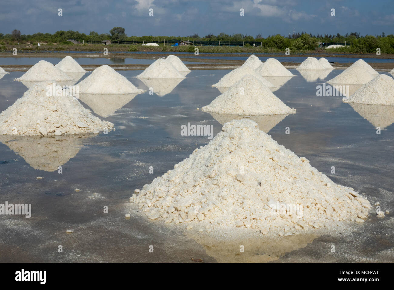 White salt field in sunny day. Royalty high quality free stock image of ...