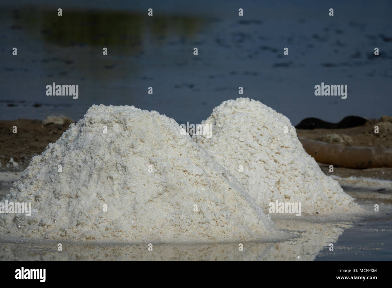 White salt field in sunny day. Royalty high quality free stock image of ...
