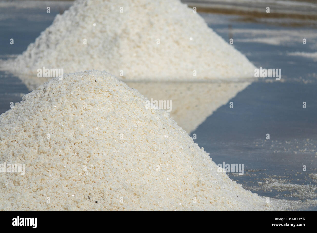 White salt field in sunny day. Royalty high quality free stock image of ...