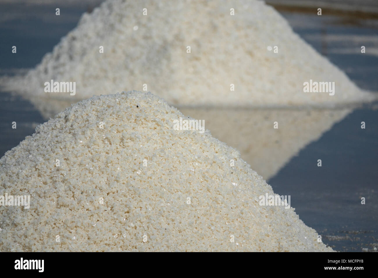White salt field in sunny day. Royalty high quality free stock image of ...
