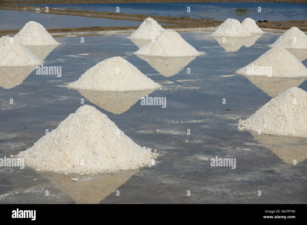 White salt field in sunny day. Royalty high quality free stock image of ...