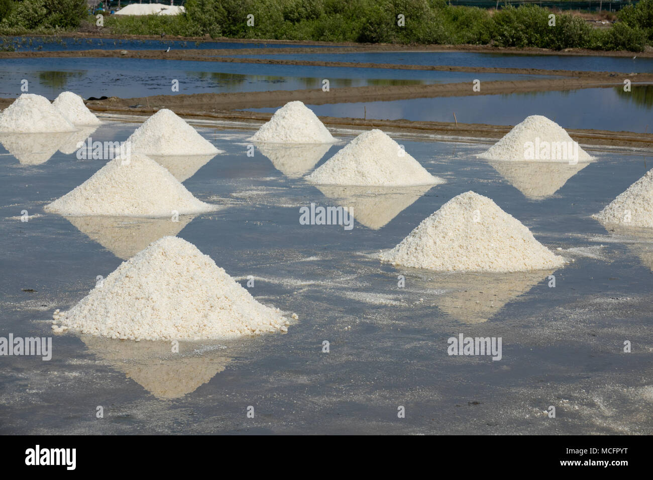 White salt field in sunny day. Royalty high quality free stock image of ...