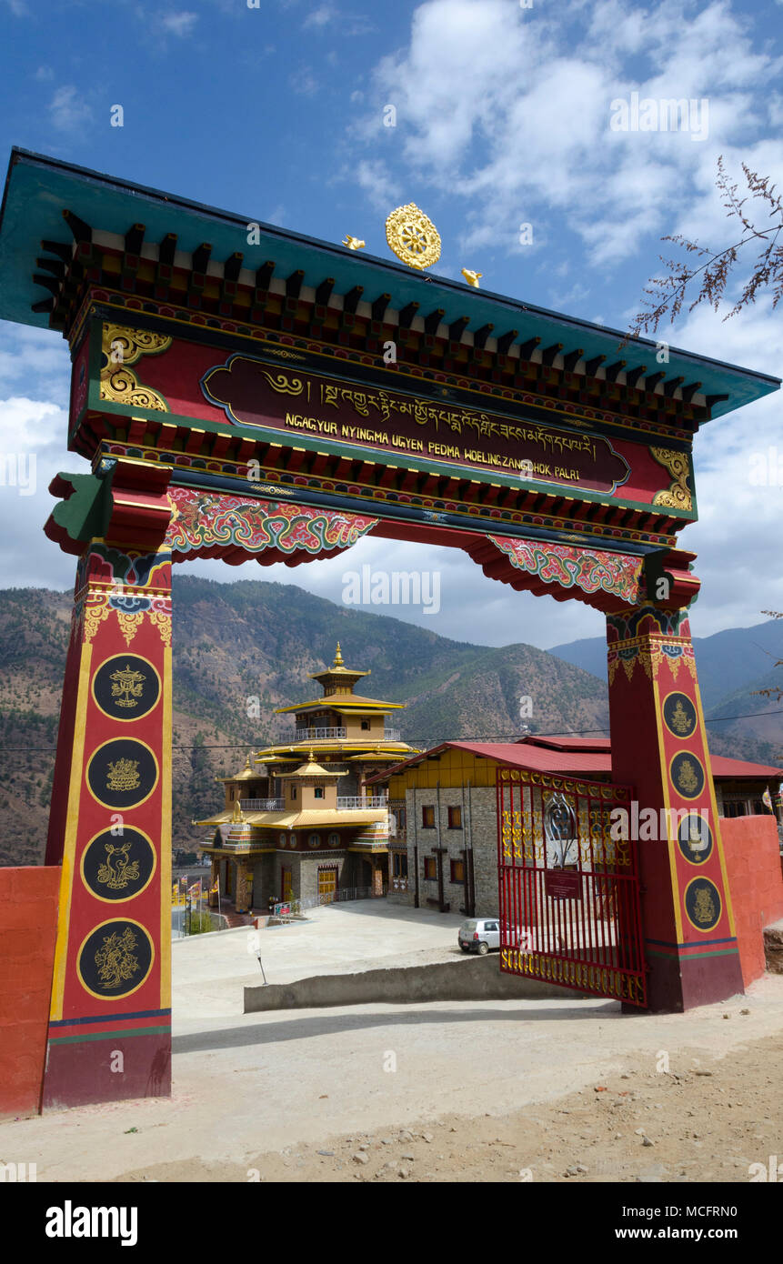 Ugyen Pema Woedling Zangthopelri Temple, Paro, Bhutan Stock Photo - Alamy