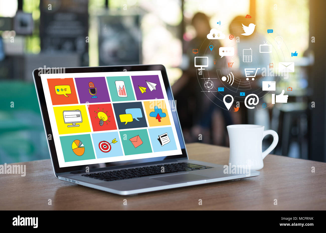 Networking chat Communication Online Social media social network Stock ...