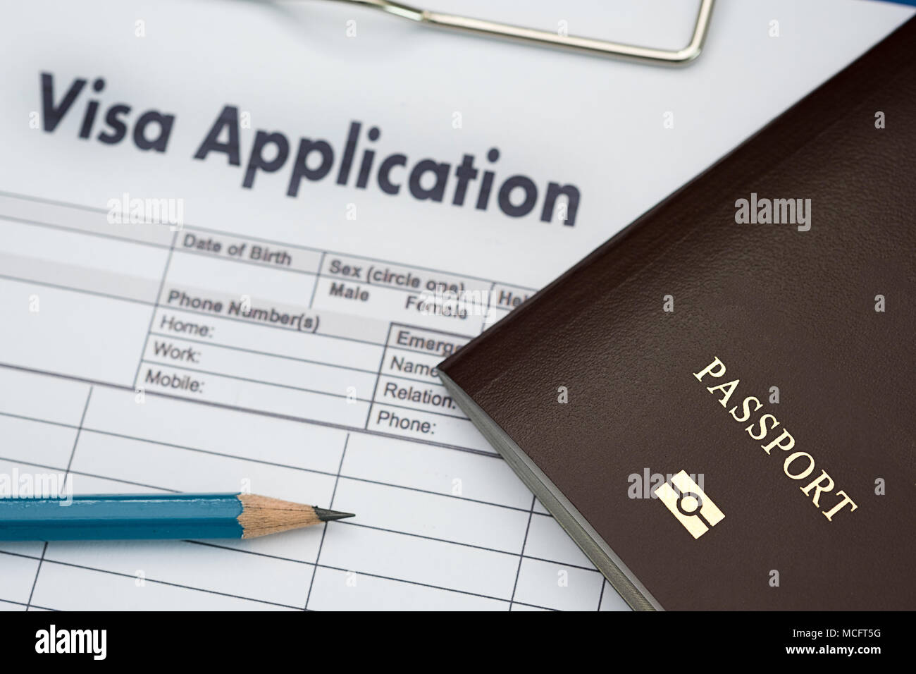Visa application form to travel Immigration a document Money for ...
