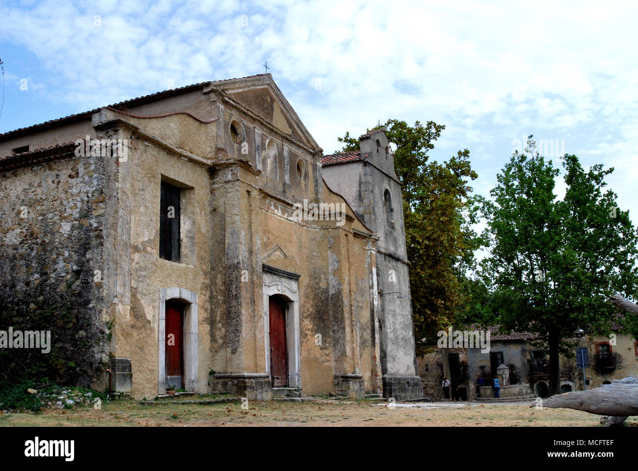 Urban landscape in Roscigno, the abandoned old quarter, South Italy ...