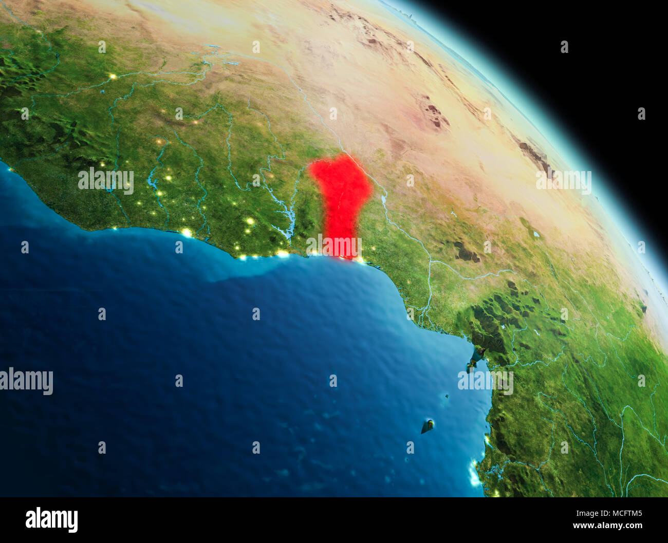 Satellite image of benin hi-res stock photography and images - Alamy