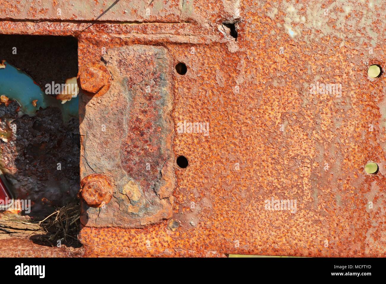Rust, corrosion texture, full frame image, background Stock Photo - Alamy
